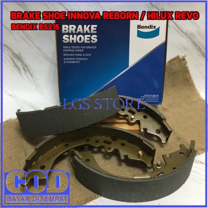 BRAKE SHOE INNOVA REBORN BENDIX BS215 - KAMPAS REM BELAKANG INNOVA REBORN HILUX REVO BENDIX DB ...