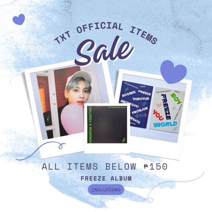 TXT FREEZE ALBUM | OFFICIAL MERCH INCLUSIONS | Lazada PH