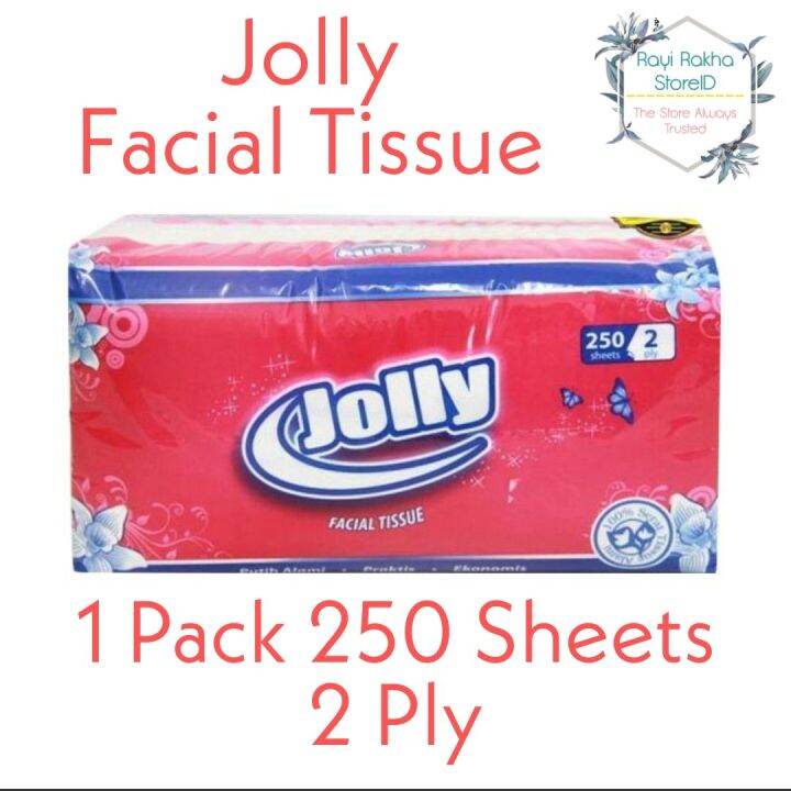 Jolly By PASEO Facial Tissue 250 Sheet 2 Ply / tissu jolly 250 sheets ...