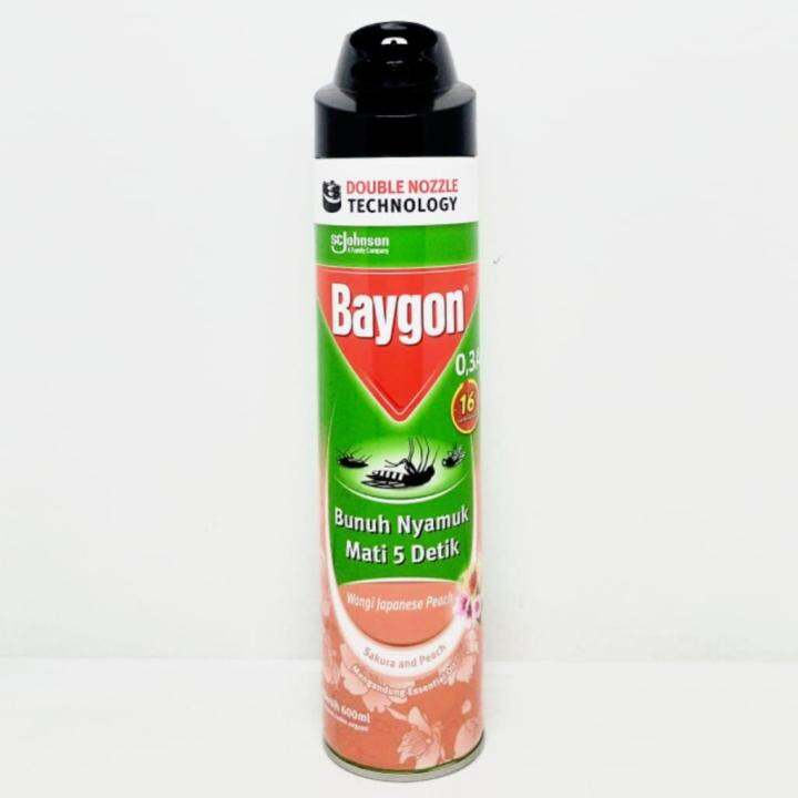 obat nyamuk Baygon Japanese peach 600 ml | Lazada Indonesia