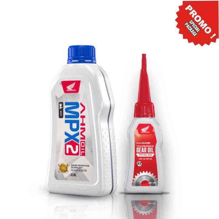 PAKET SPESIAL OLI AHM MATIC MPX2 800ml DAN GEAR OIL AHM 120ml (kemasan ...