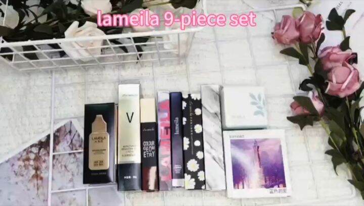Full Makeup Set 9-piece LAMEILA BB Cream + Powder + Eyeshadow + Mascara ...