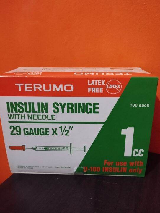 insulin terumo syringe with needle, 1cc G29×1/2 | Lazada PH
