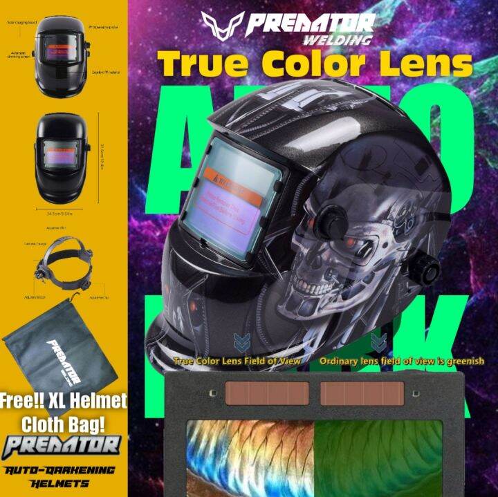 Auto Darkening true color lens Welding helmet Predator brand | Lazada PH