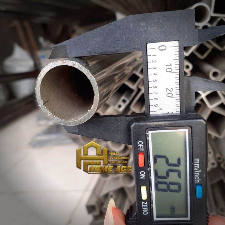 pipa stenlis 1 inci serombong tebal pipa stainless tebal 2mm dan 1,5 mm ...