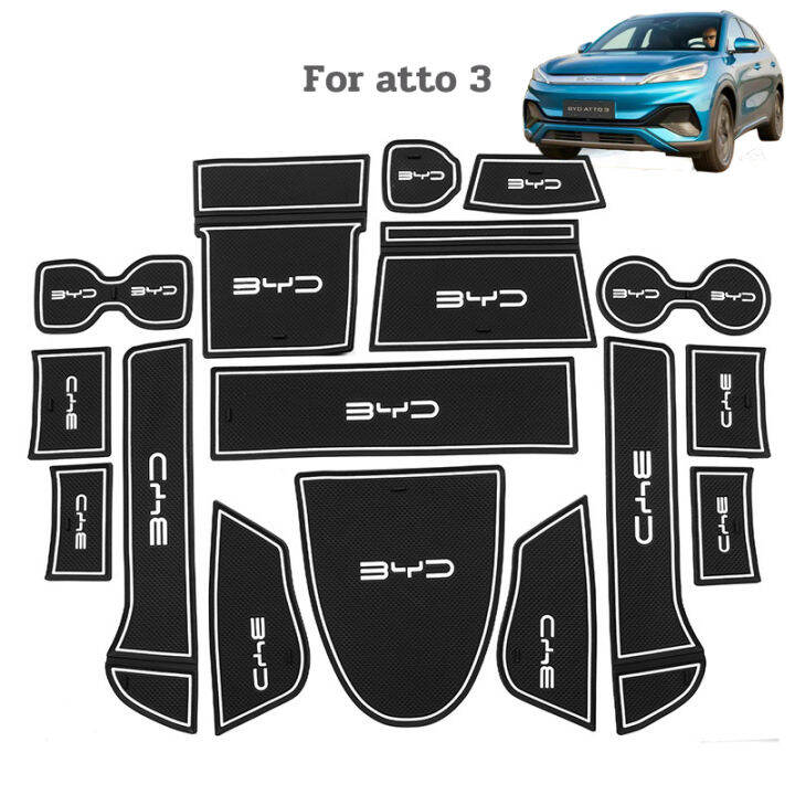 16 pcs /set Rubber mat for Storage box BYD Dolphin slot pad Dolphin car ...