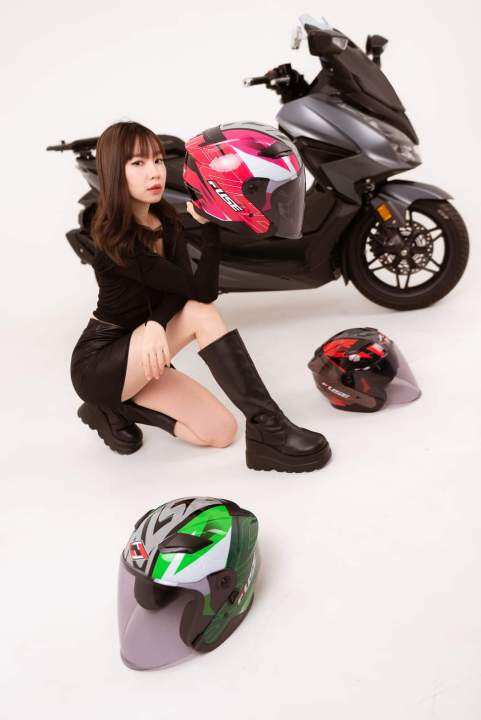 หมวกกันน็อค เปิดหน้า Fuse DX-Pro ฟิ้วส์เปิดหน้า พร้อมแว่นตา 2 ชั้น ถอด ...