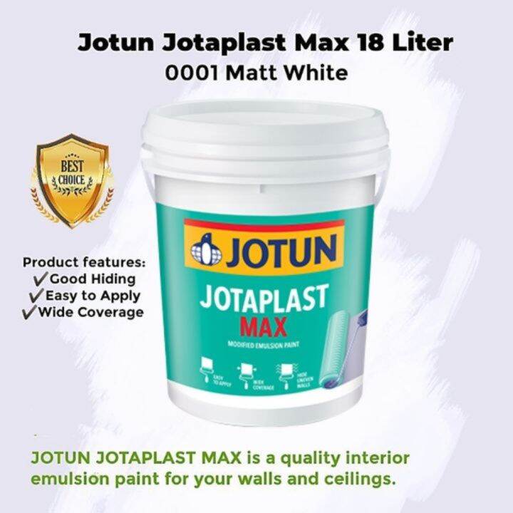 Jotun Jotaplast 18L matt white for interior wall paint / ceiling paint ...