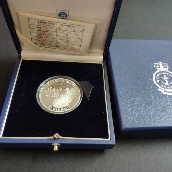 [ SILVER PROOF COIN ] MALAYSIA COMMEMORATIVE SILVER PROOF COIN 75th ...