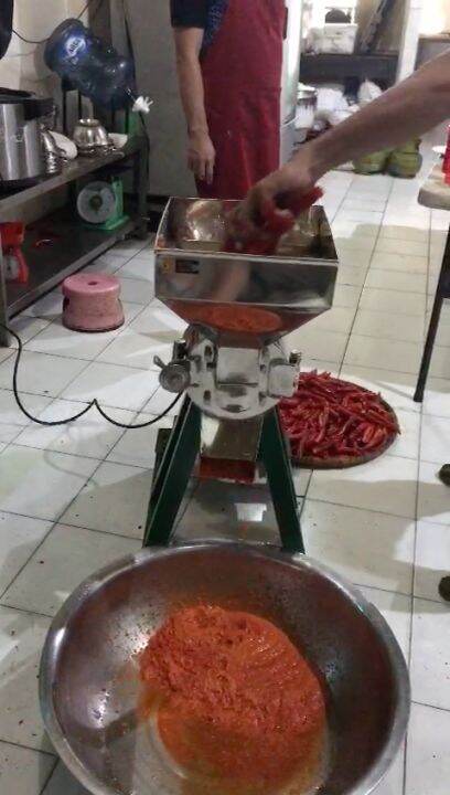 Mesin Gilingan Bumbu/Cabe Stainless GANESHA 6 inch + Dinamo 1,5 HP ...