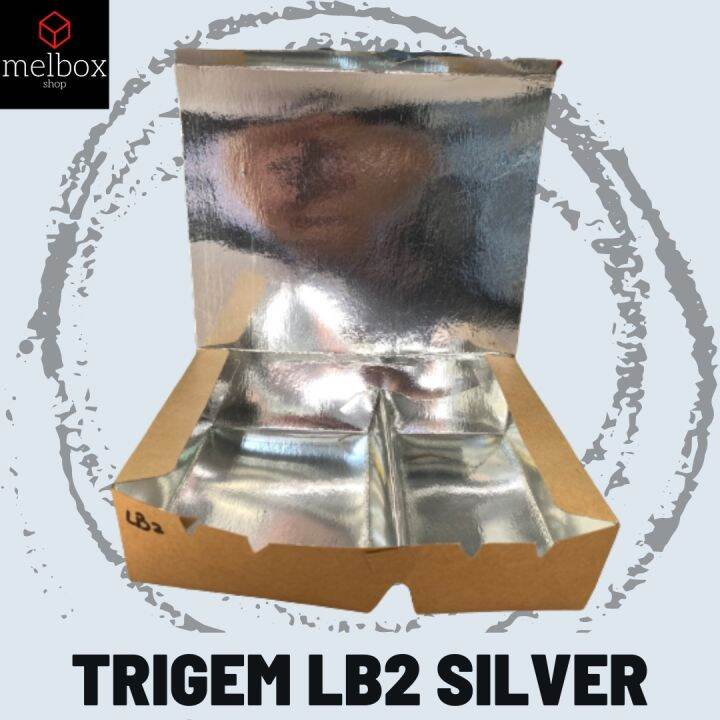 [50pcs] TRIGEM LB2 Disposable Meal Box Silver | Lazada PH