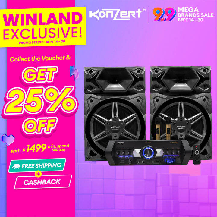 KONZERT by Winland Micro Component TodoOke Speaker System with USB/SD ...