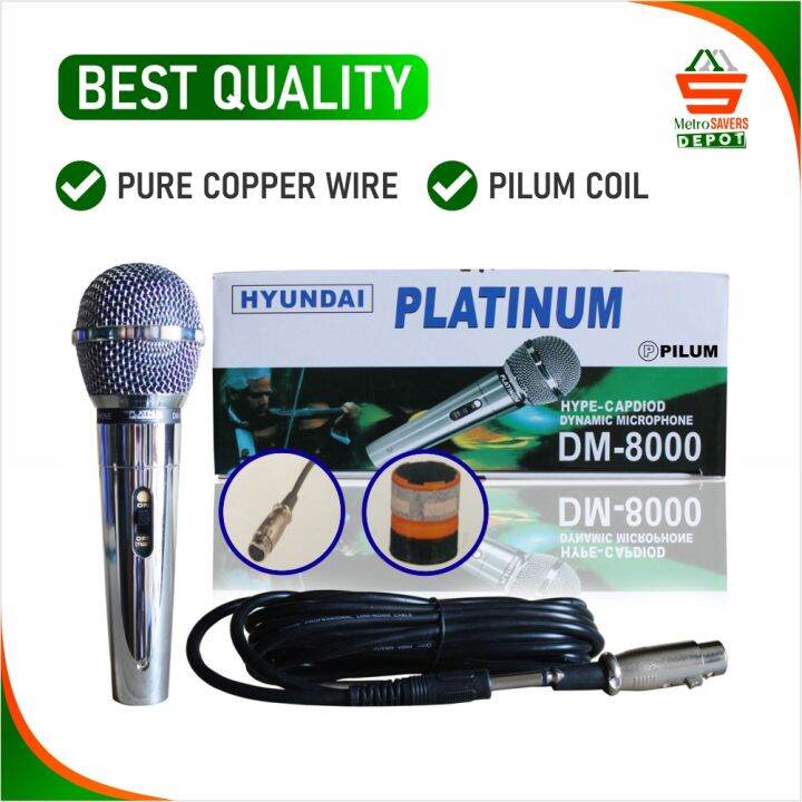 DM-8000 Hyundai Platinum Professional Dynamic Microphone Pure Copper with Pilum Coil | Lazada PH