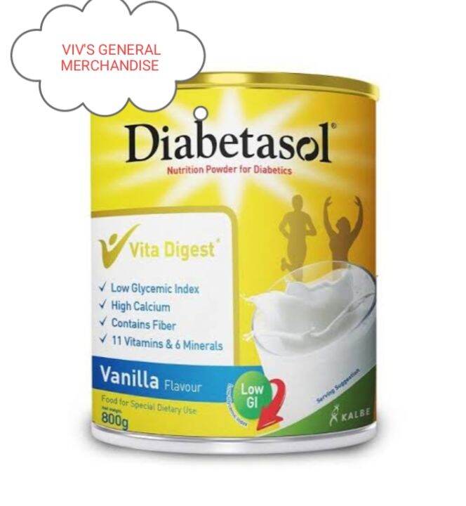 Diabetasol Nutrition Powder for Diabetics Vanilla Flavor ( 800g ...