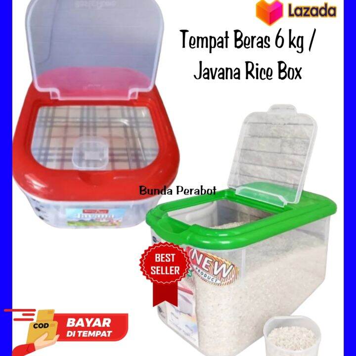 TEMPAT BERAS / JAVANA BOX BERAS 6KG | Lazada Indonesia