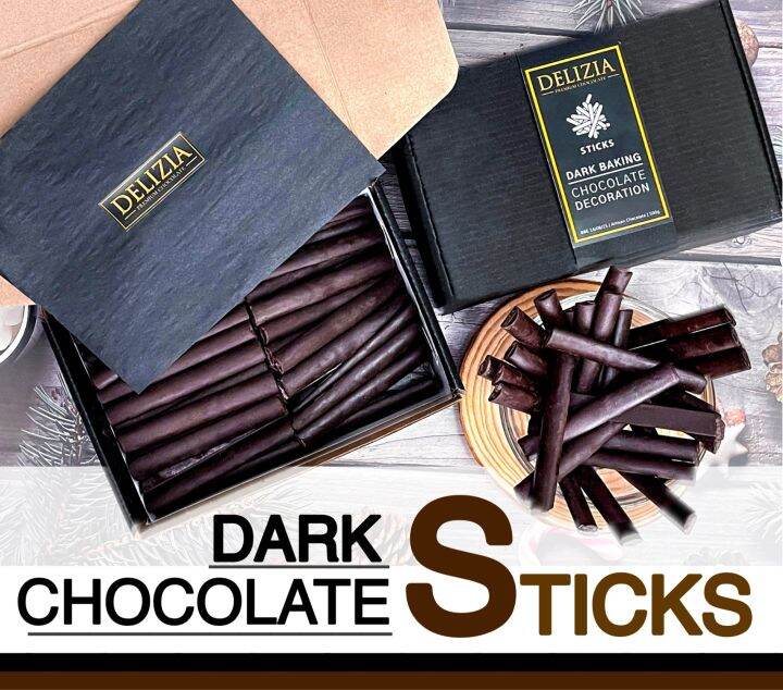 ‼️Delizia Sticks‼️พรีเมี่ยมช็อกโกแลตสติ๊ก dark chocolate sticks ...