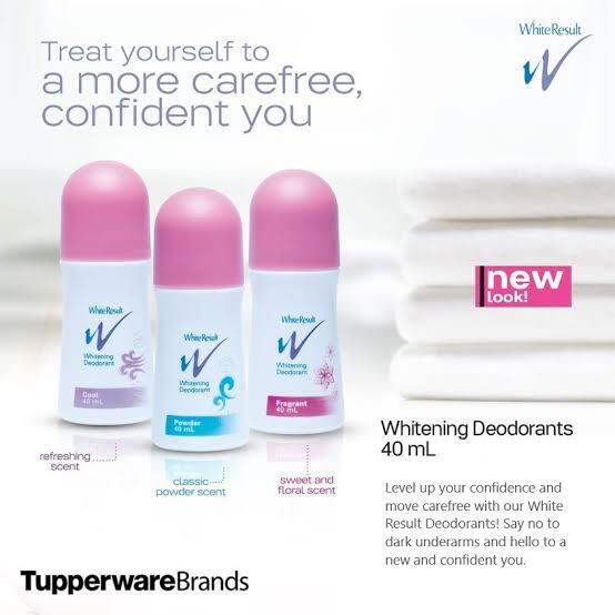 TUPPERWARE WHITE RESULT WHITENING DEODORANT 40mL | Lazada PH