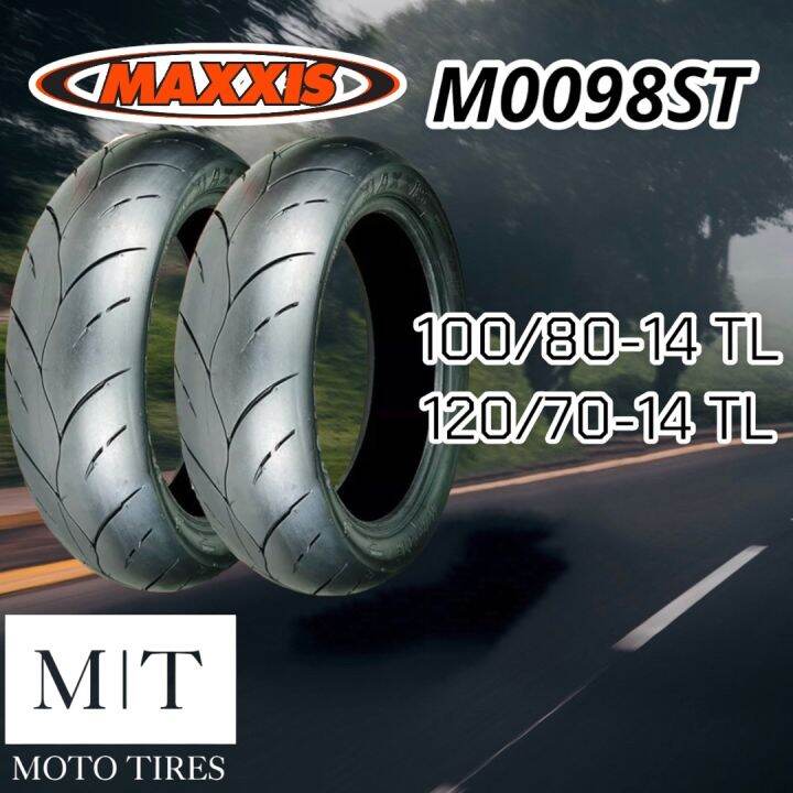 MAXXIS M0098ST 100/80-14TL, 120/70-14TL ยางนอกรถจักรยานยนต์ สำหรับ PCX CLICK 160 | Lazada.co.th