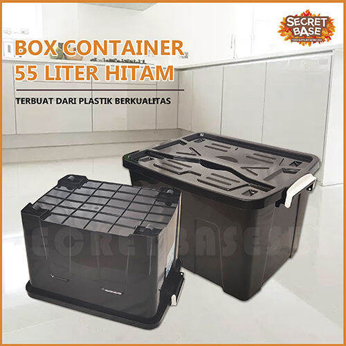 BOX CONTAINER 55 LITER + RODA - Kontainer Box Plastik / Container Box ...