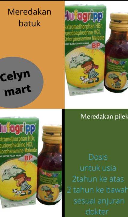 sirup batuk kering/sirup batuk dahak/batuk anak anak/hufagrip hijau ...