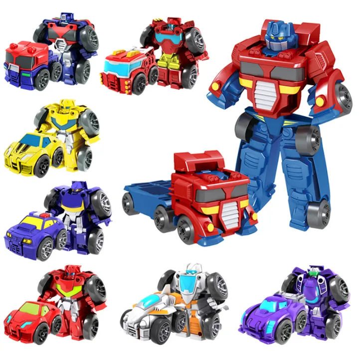 Mini Rescue Team Transformer Car Man Monbadi King Kong Machine Small ...