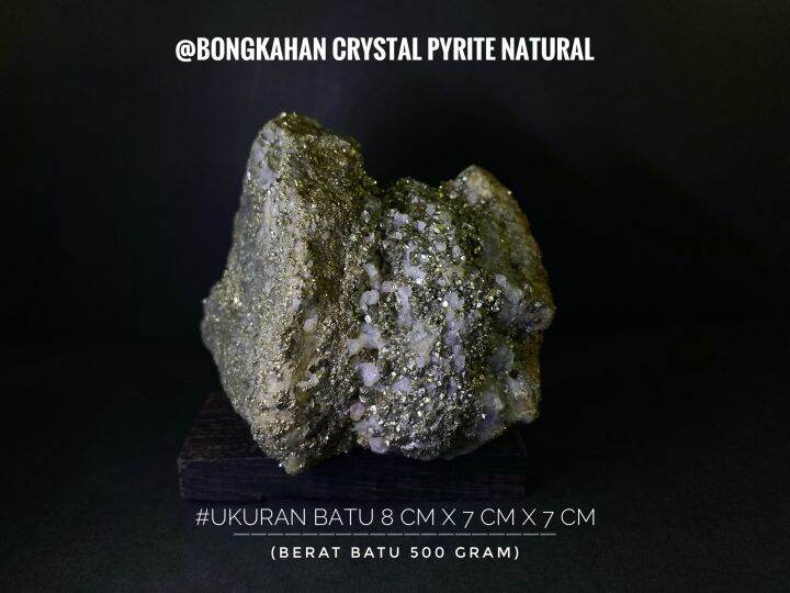Bongkahan Batu Pyrite Natural L8 atau Batu Crystal Pyrite atau Batu ...