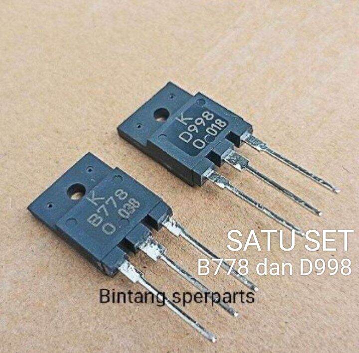 TRANSISTOR B778 D998 ORIGINAL (SATU SET) TRANSISTOR D998 NPN ORIGINAL IC TRANSISTOR B778 PNP ...