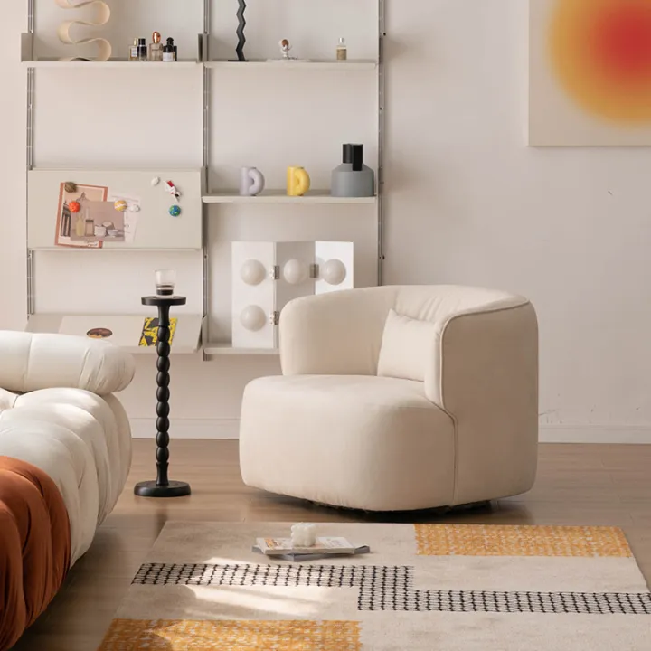 Nordic Light Luxury White Single Leisure Chair Designer Single Chair ...