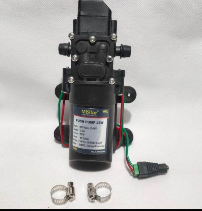 MOLLAR Pompa Air DC 12 Volt Push Pump 12V 25 Watt Bisa Untuk Cuci Steam ...