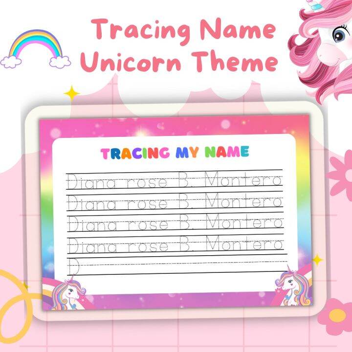 Personalized name tracing laminated size a4 | Lazada PH
