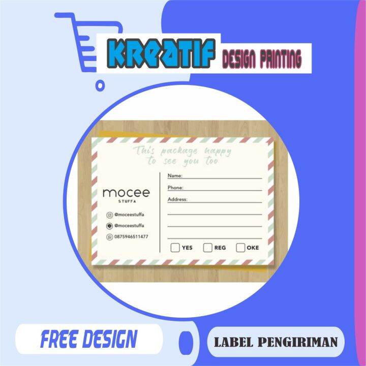 Cetak Sticker Label Pengiriman Barang Murah (isi 100pcs) | Lazada Indonesia