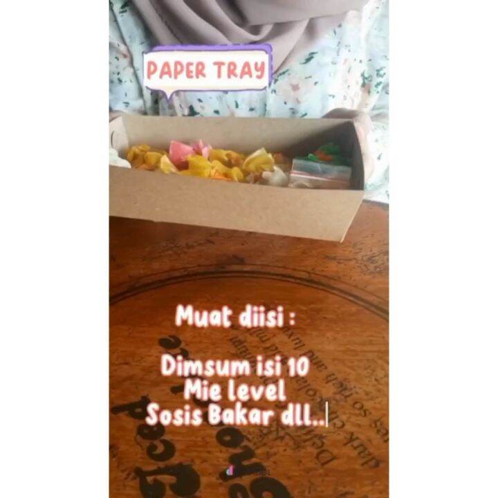 Paper Tray Large Bahan Kraft Full Laminasi - Ukuran 18 x 10,5 x 4,5 ...