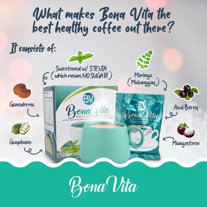 (1 box )bona vita coffee mix all natural no sugar | Lazada PH