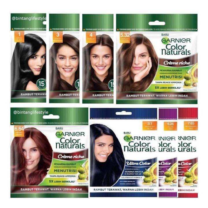 Garnier Color Naturals Warna Merah Berry Coklat Caramel Cranberry Red ...