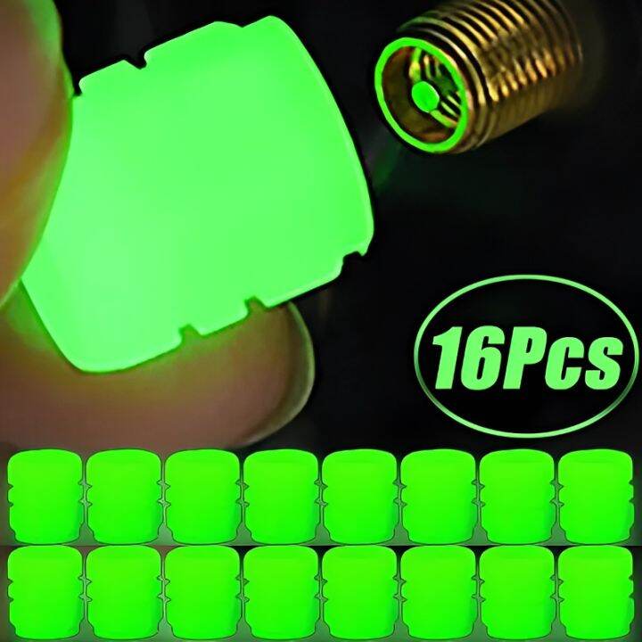Car Luminous Tire Valve Cap Motorcycle Bike Wheel Nozzle Night Glowing ...