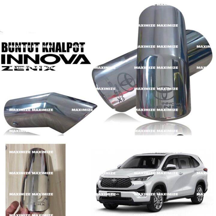 Muffler Buntut Knalpot Innova Zenix 2022 2023 2024 Stainless Emboss ...
