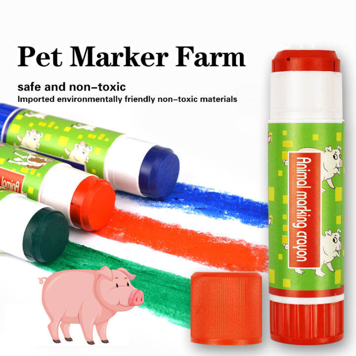 Pet Marker Pen Farm Animal Marking Crayon Pig Cattle Cow Sheep Identify ...