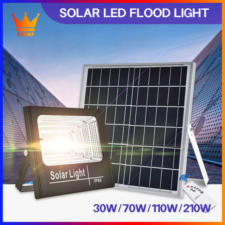 Heavy Outdoor Solar LED Flood Light 30W/70W/110W/210 Watts automatic ...