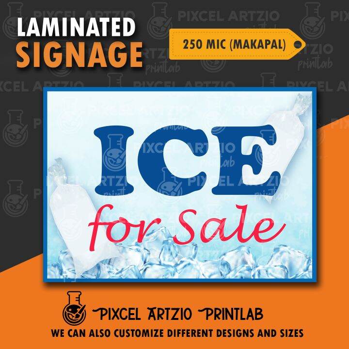 Ice for Sale - Laminated Signages for Sari-Sari Store/Tindahan | Lazada PH