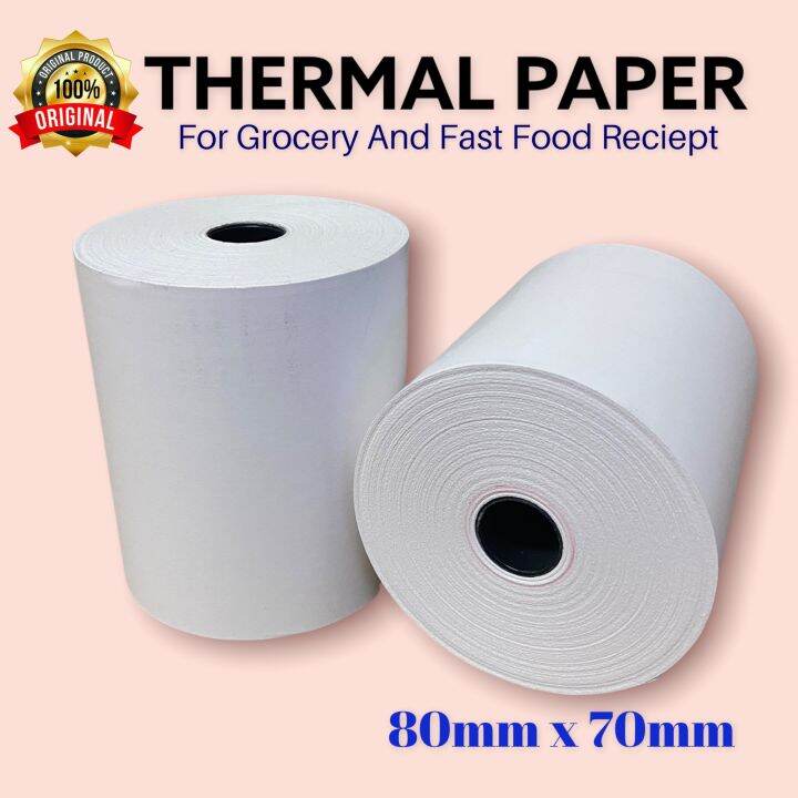 POS Thermal Paper 80 x 70 For RECIEPT (1Ply) | Lazada PH