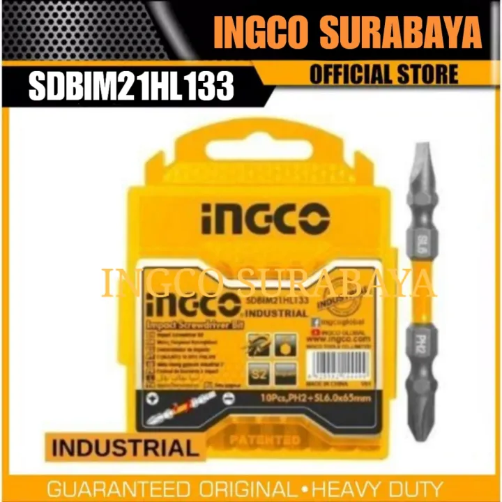 INGCO SDBIM21HL133 IMPACT SCREWDRIVER BIT SET 10 PCS MATA BOR OBENG ...