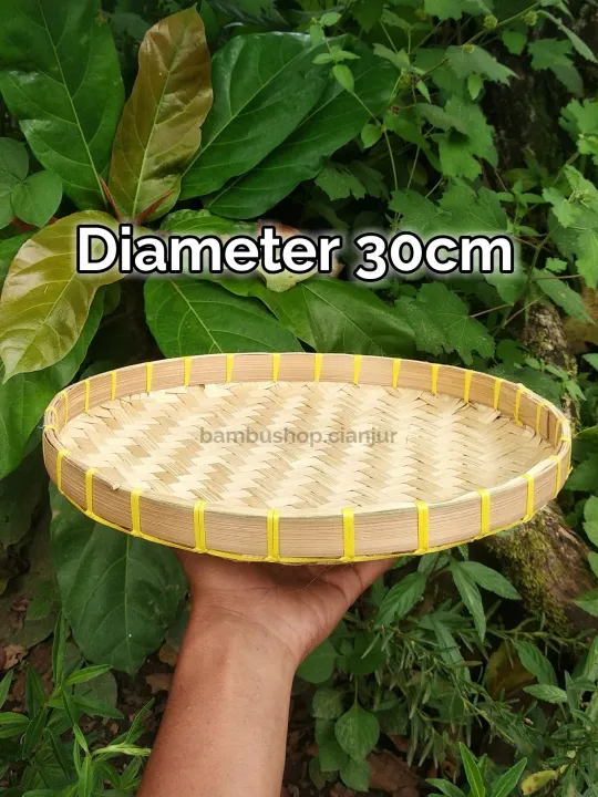 Tampah Bambu 30cm | Piring Lalapan Bambu | Tempat Penyimpanan Makanan ...