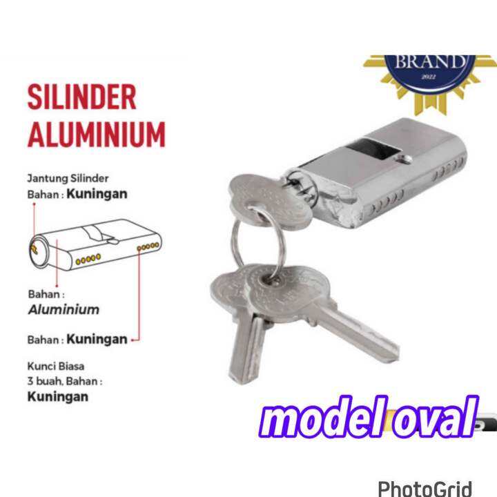 Silinder Pintu Alumunium silinder oval cylinder oval kunci catok ...