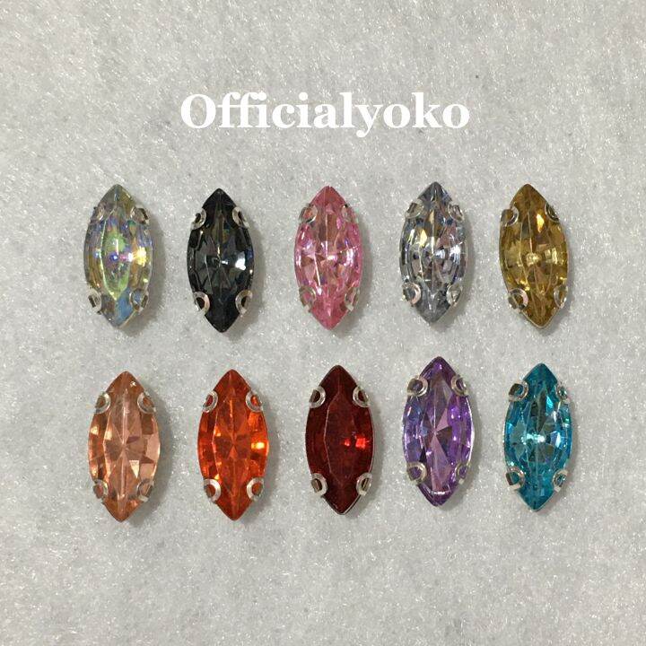 Manik Diamond Cangkang Mata 7x15mm (12pcs) #2 | Lazada Indonesia