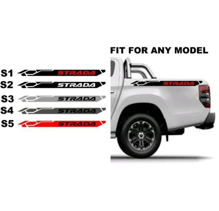 Mitsubishi Strada Side Body Sticker Design 2pcs Set | Lazada PH
