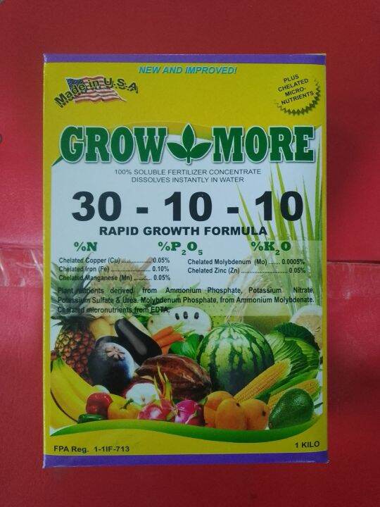 GROW MORE 30-10-10 Water SOLUBOR foliar FERTILIZER (1kilo) by sagrex ...