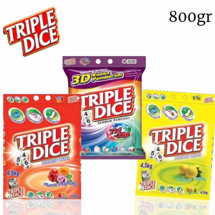 Detergent Triple Dice 800gr | Lazada Indonesia