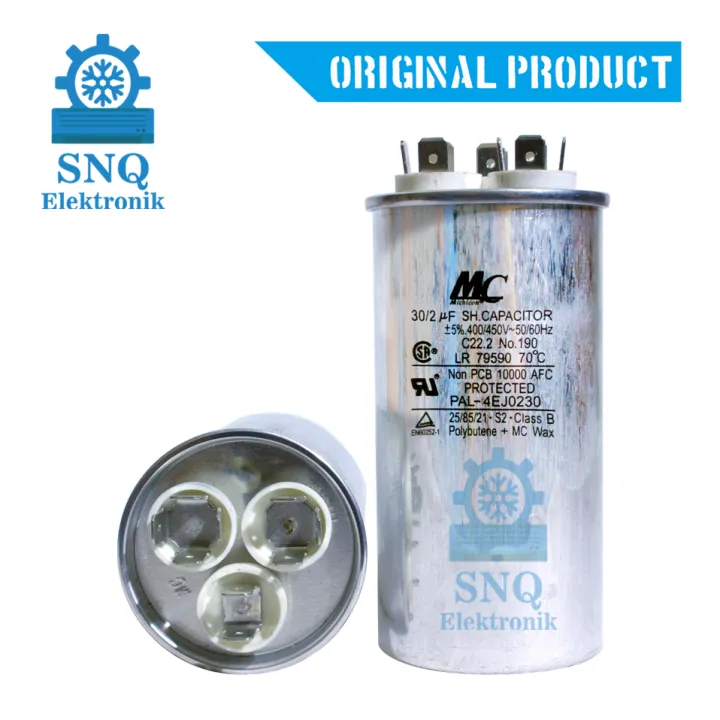 Kapasitor AC 1 PK 30+2 uf MC/ Kapasitor AC Panasonic 1 PK LG, Daikin ...