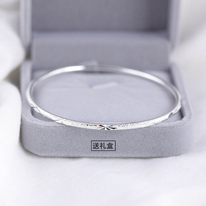 กำไลข้อมือลายยิปโซสำหรับผู้หญิงกำไลเงินแท้925 INS สไตล์นอร์มคอร์แนวเย็นชาแมทช์ลุคง่ายมอบให้แฟน ...