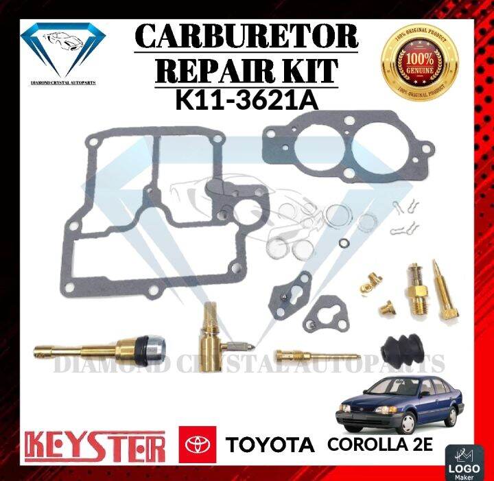 KEYSTER CARBURETOR REPAIR KIT TOYOTA COROLLA 2E ENGINE "KEYSTER JAPAN ...